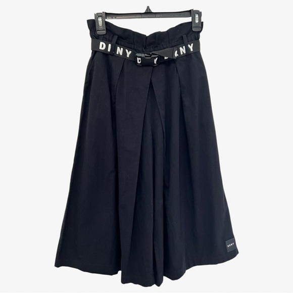 Dkny | Bottoms | Dkny Girls Black Tracksuit Pleated Wide Leg Cotton Pants 2xs 19 Nwt 80 | Poshmark